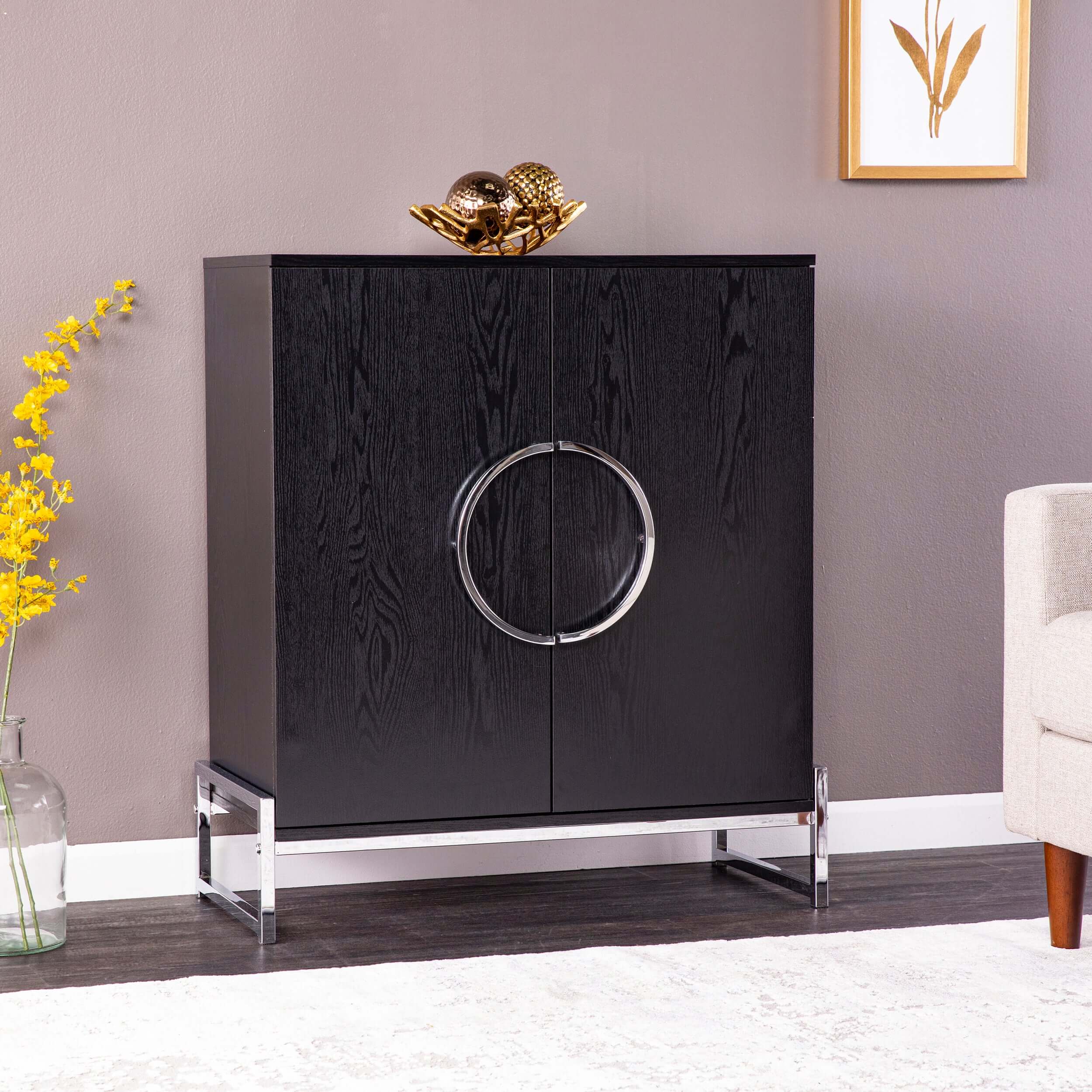 Hampton Double-Door Bar Cabinet - Bundle Abode